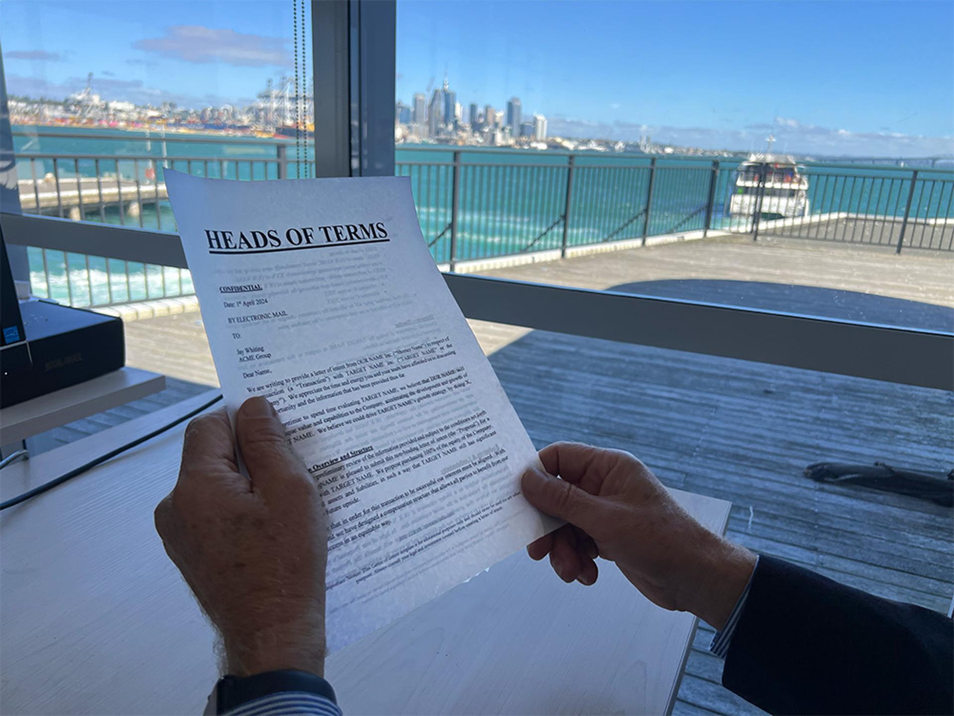 Why a Heads of Terms Agreement is a valuable tool in M&A